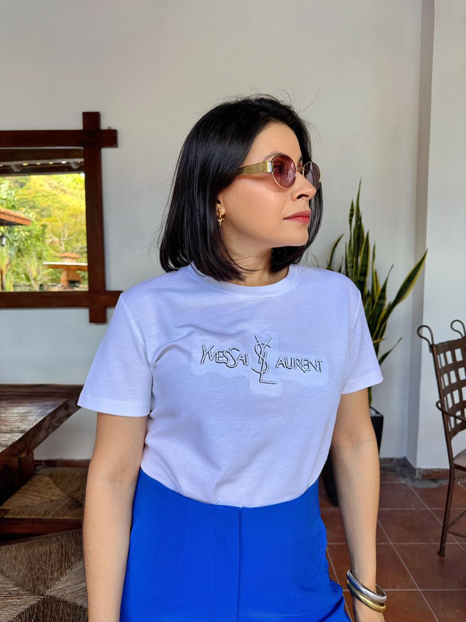 YSL Blue Print Shirt – My Style Mi Estilo